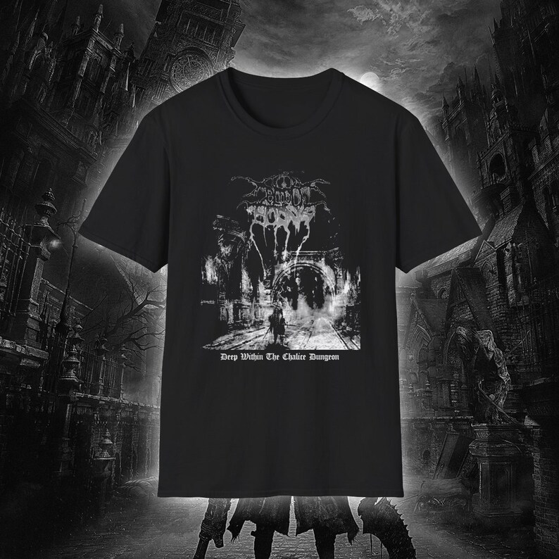 Bloodborne Dark Throne Style Dark Souls Gaming T-shirt | Gothic Video ...