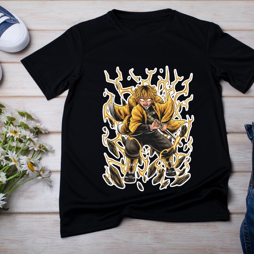 Zenitsu T-shirt Inspired by the Hit Anime Series "demon Slayer" - Etsy