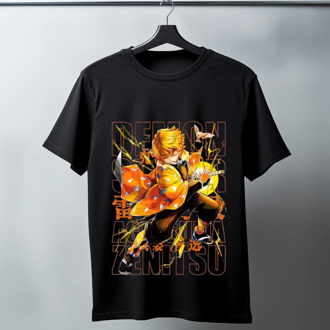 Zenitsu T-shirt Inspired by the Hit Anime Series "demon Slayer" Anime ...