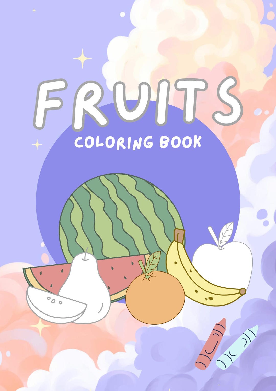 Kids Fruits Colouring Book – Digital Download - Etsy