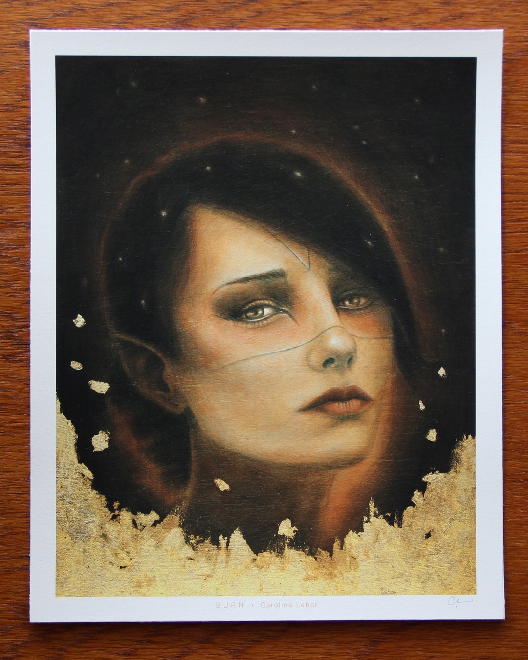 Elf Portrait, Fantasy Art, Fantasy Wall Art, Fantasy Portrait, Gold ...