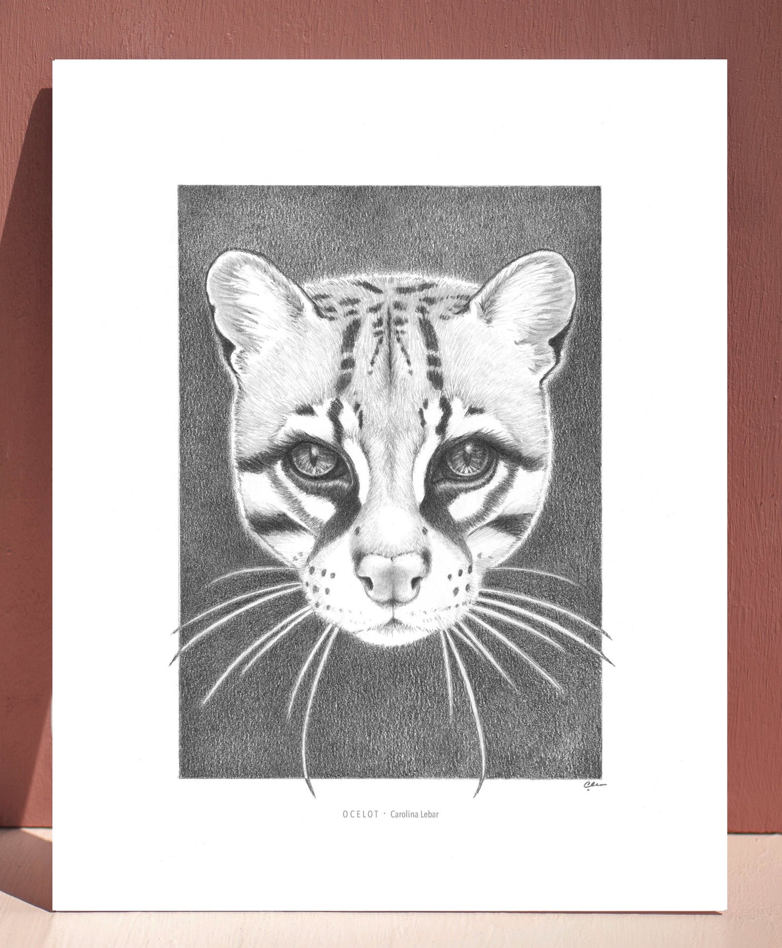 Ocelot Art, Ocelot Drawing, Ocelot Print, Big Cat Print, Big Cat Art ...