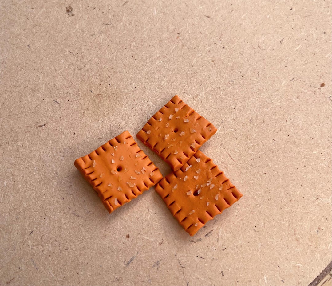 Mini Cheez-it Crackers-3pc Polymer Clay Snack Set - Etsy