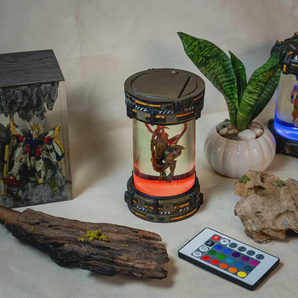 Alien Xenomorph Biolab Resin Lamp With LED Light, Sci-fi Home Decor ...