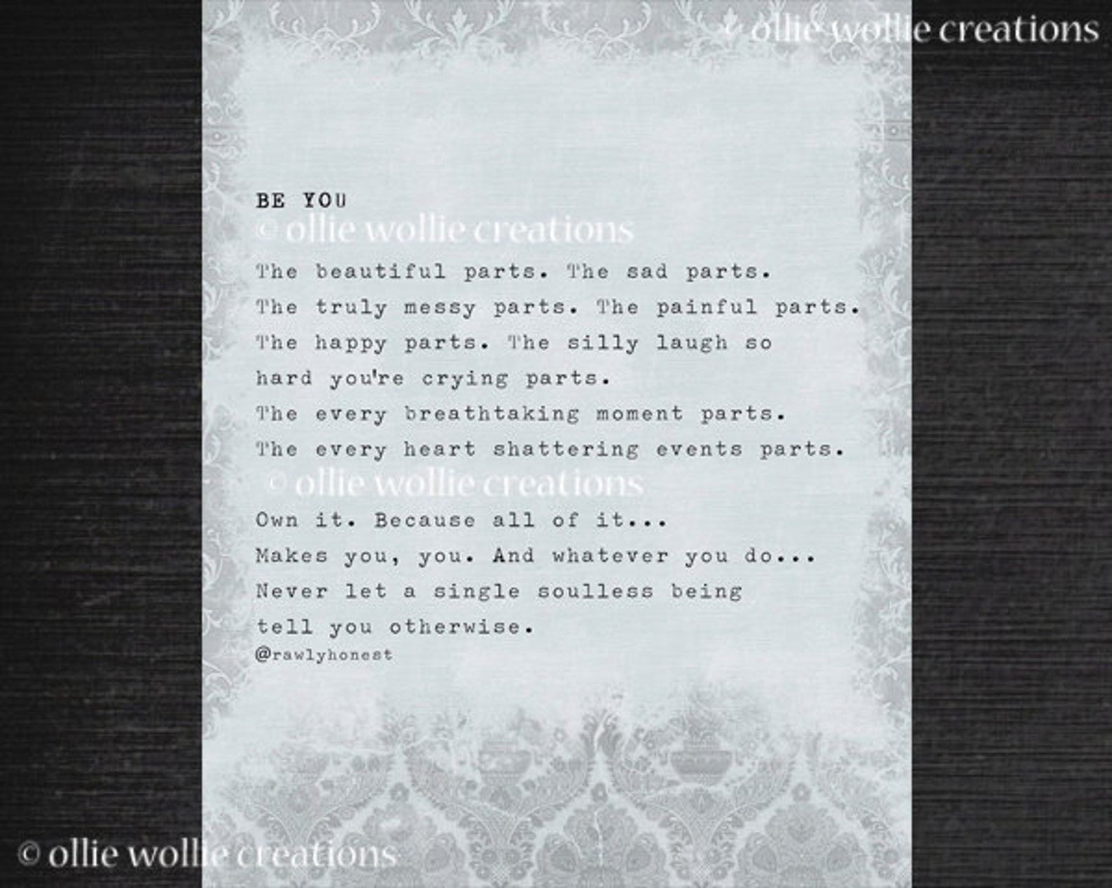 Be You Poem Printable 8x10 - Etsy