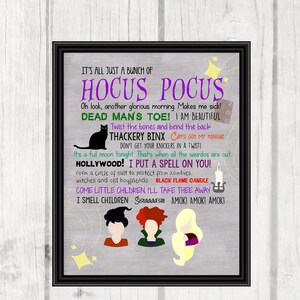 Hocus Pocus Movie Quotes Hocus Pocus Halloween Printable Halloween ...