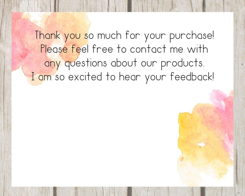 Thank You Cards | Thank You for Your Purchase Postcard | Marketing ...