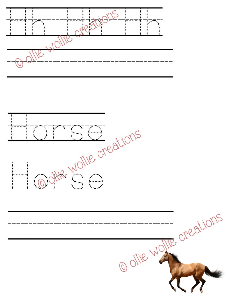 H is for Horse Unit - Etsy
