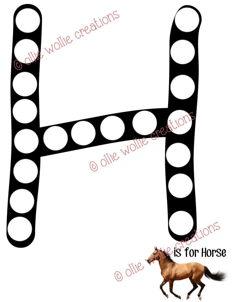H is for Horse Unit - Etsy