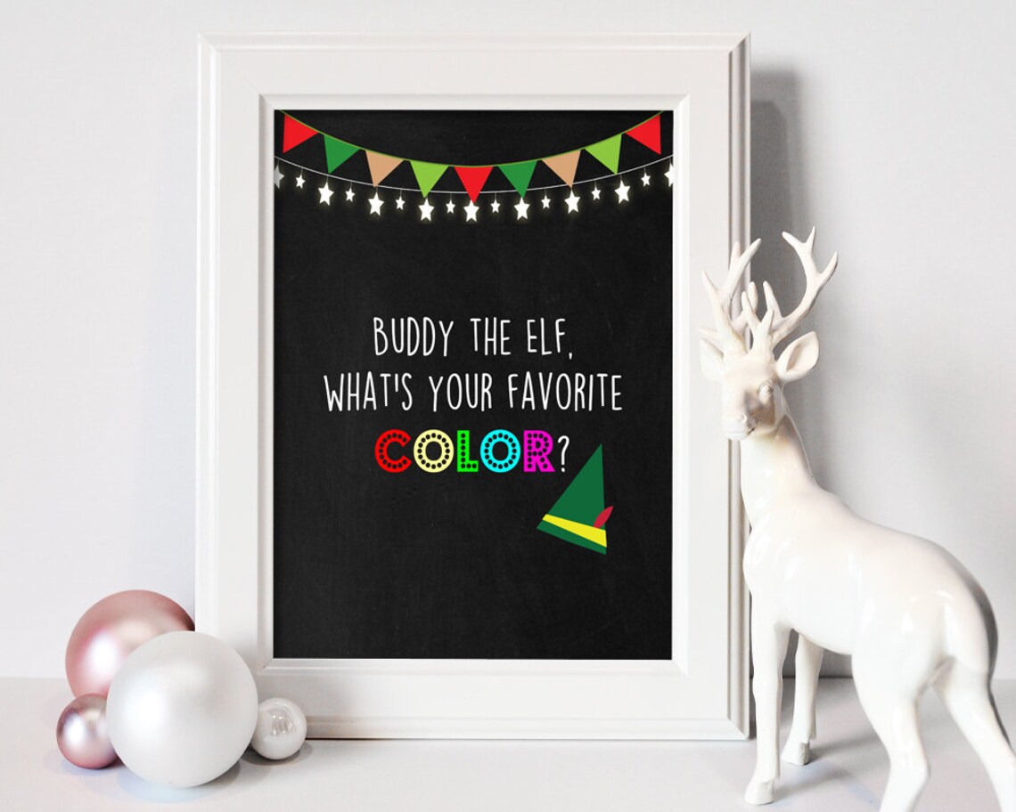 5x7 Buddy the Elf Printables Set of 6 Christmas Decor - Etsy