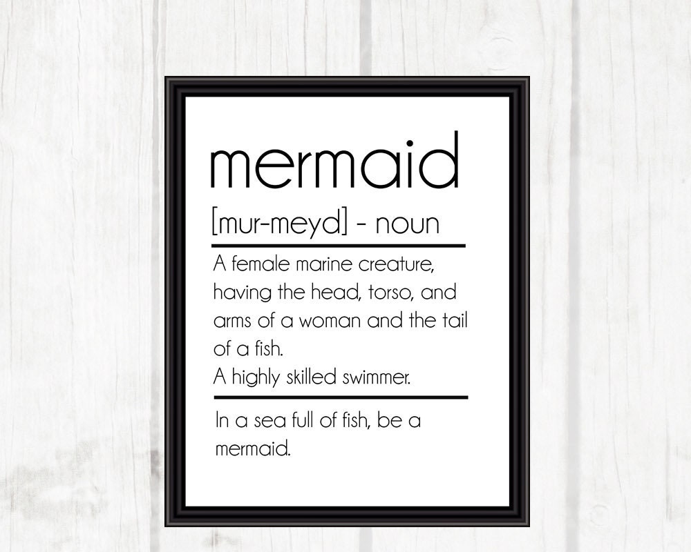 Mermaid Definition Printable / Mermaid Printable / Decoración - Etsy México