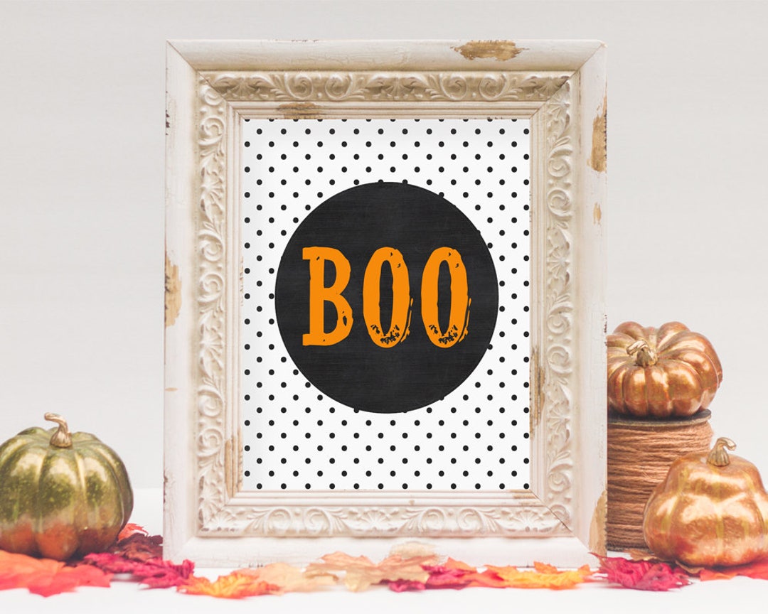 Boo Halloween Printable Halloween Decor 8x10 INSTANT DOWNLOAD - Etsy