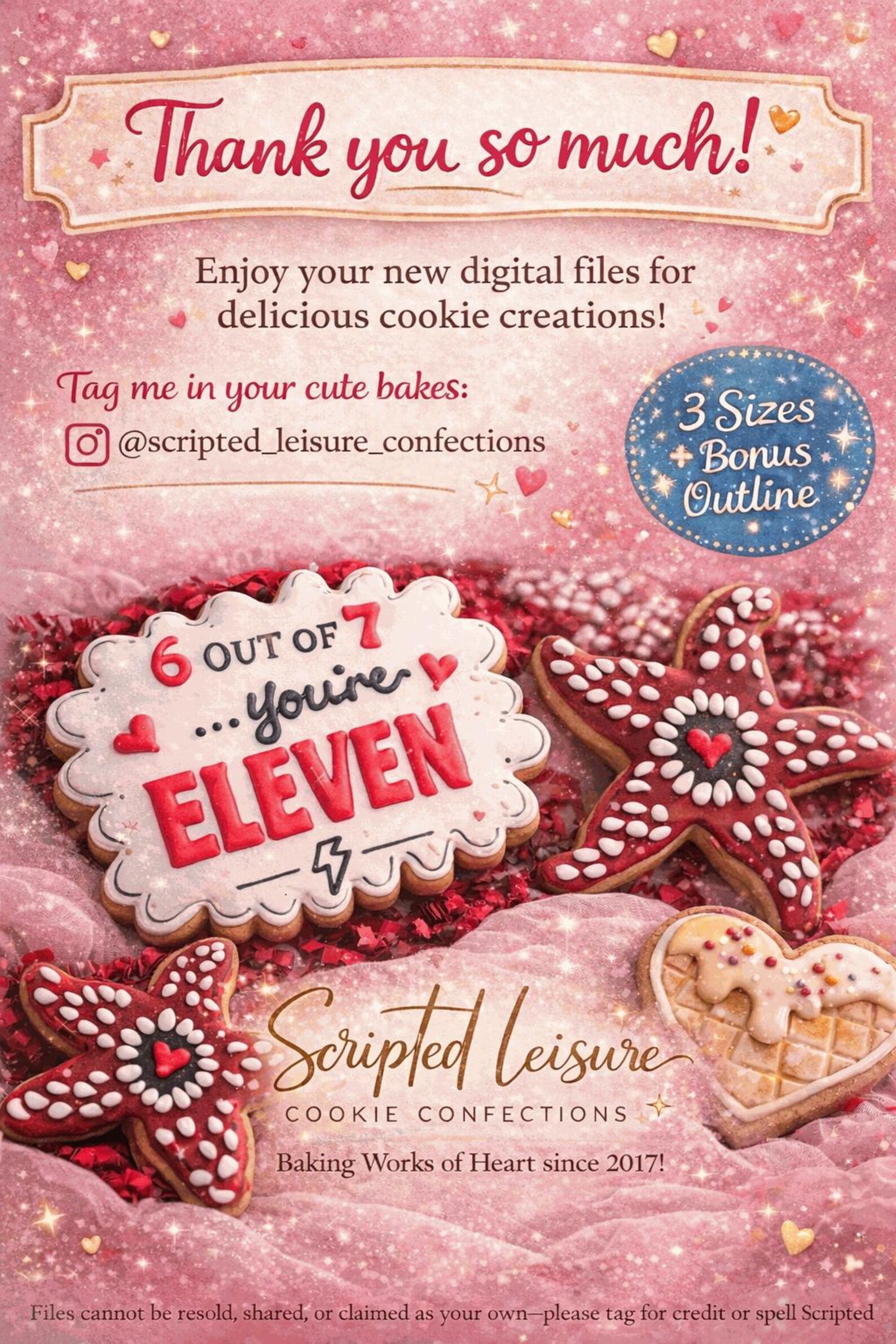 6 Out of 7 Youre ELEVEN Cookie Template | Cookie Plaque PNG | Projector ...