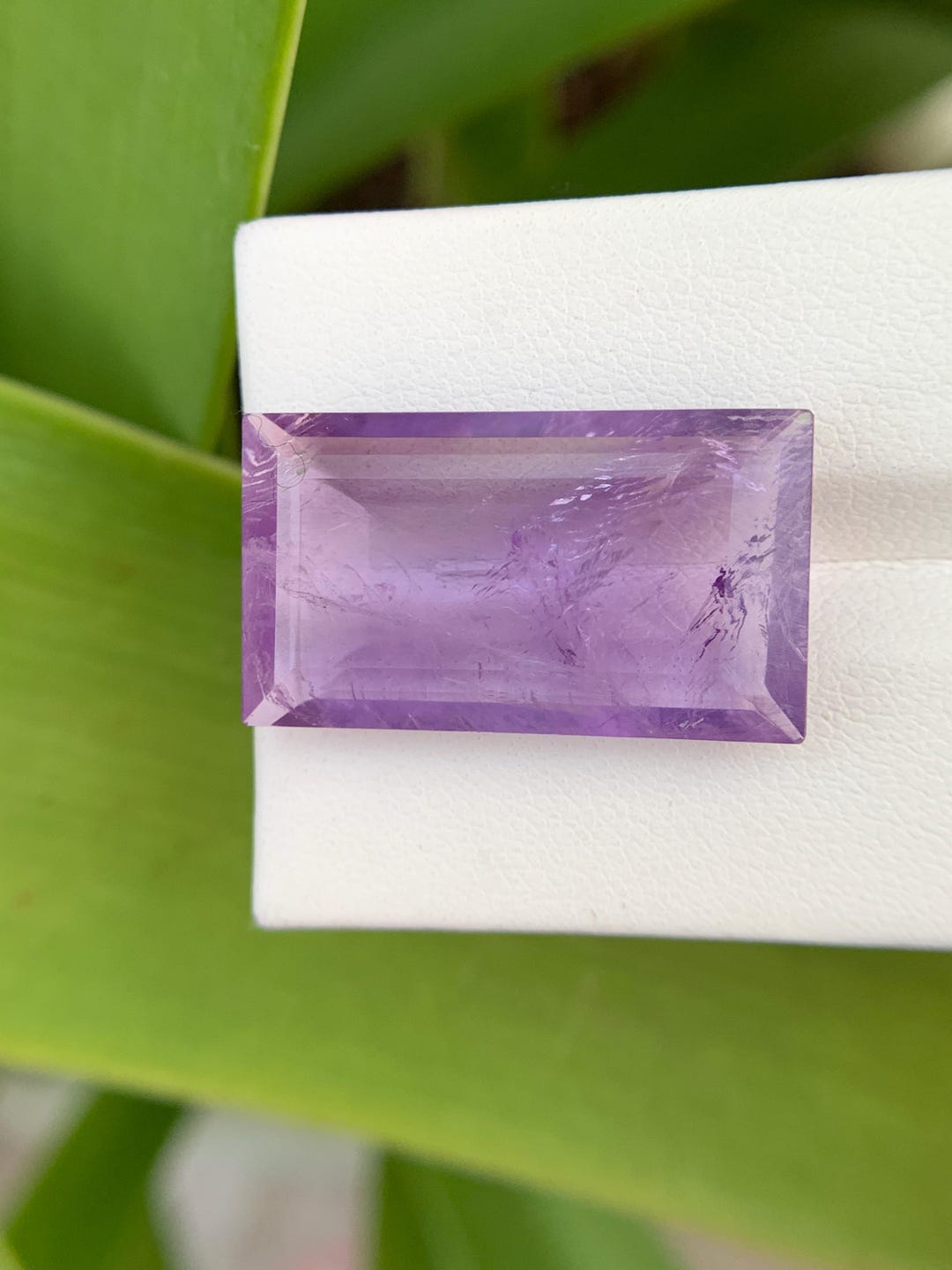 Natural Amethyst Rectangle Step Cut Loose Gemstone – 25x14 Mm Purple ...