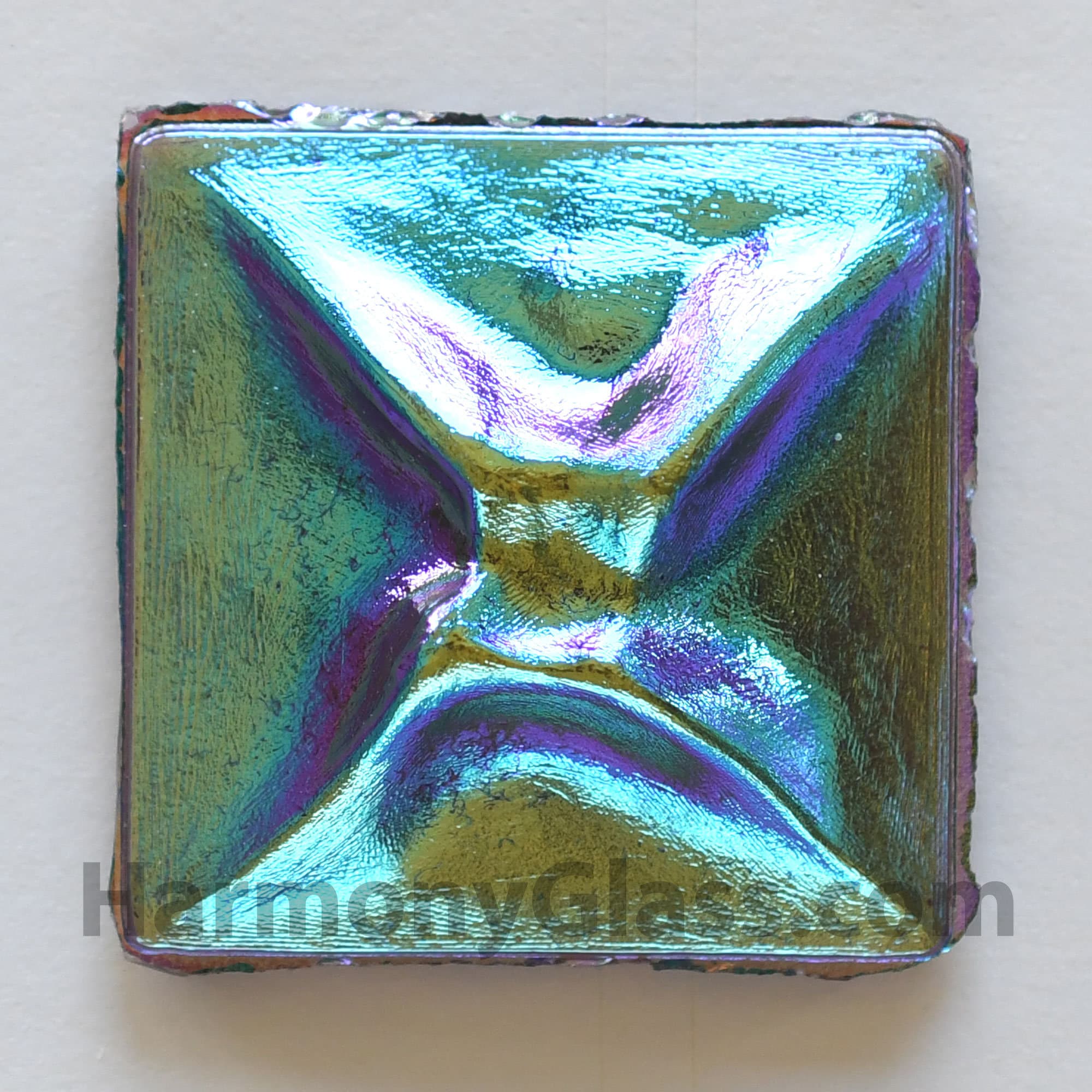 Pinchback Stained Glass Jewel 40mm, Amethyst Iridescent - Etsy