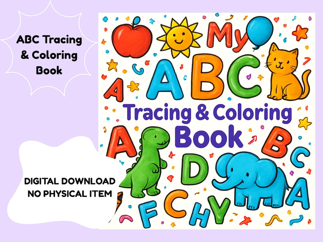 ABC Tracing Coloring Book | Preschool Alphabet Workbook (PDF Download ...