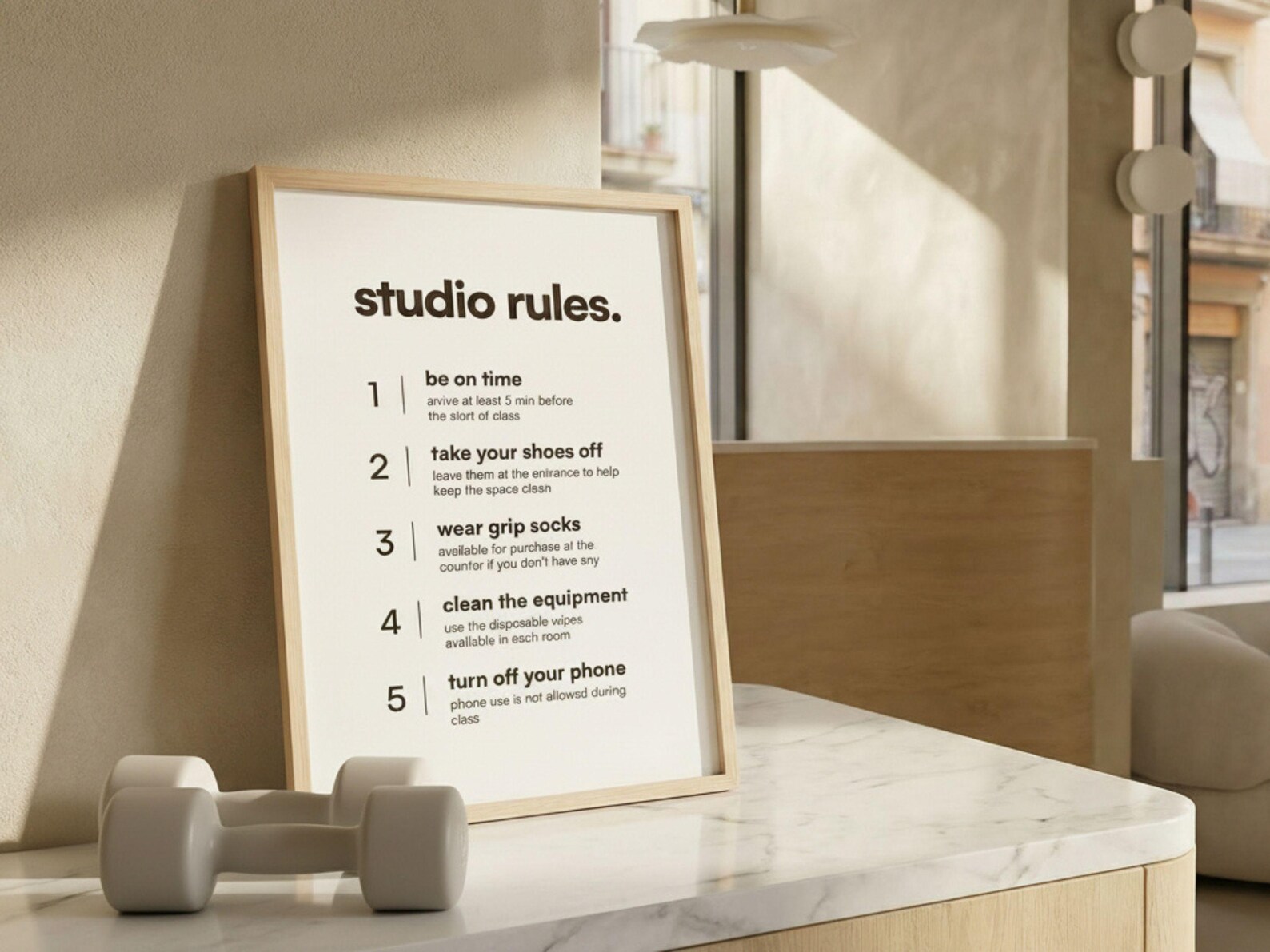 Pilates Studio Rules Sign | Elegant Gym Etiquette Poster (canva ...