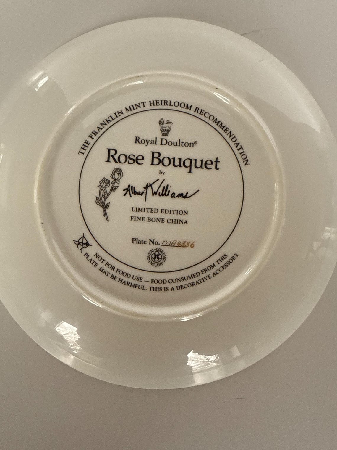Royal Bouquet Fine Bone China Decoration Plate - Etsy