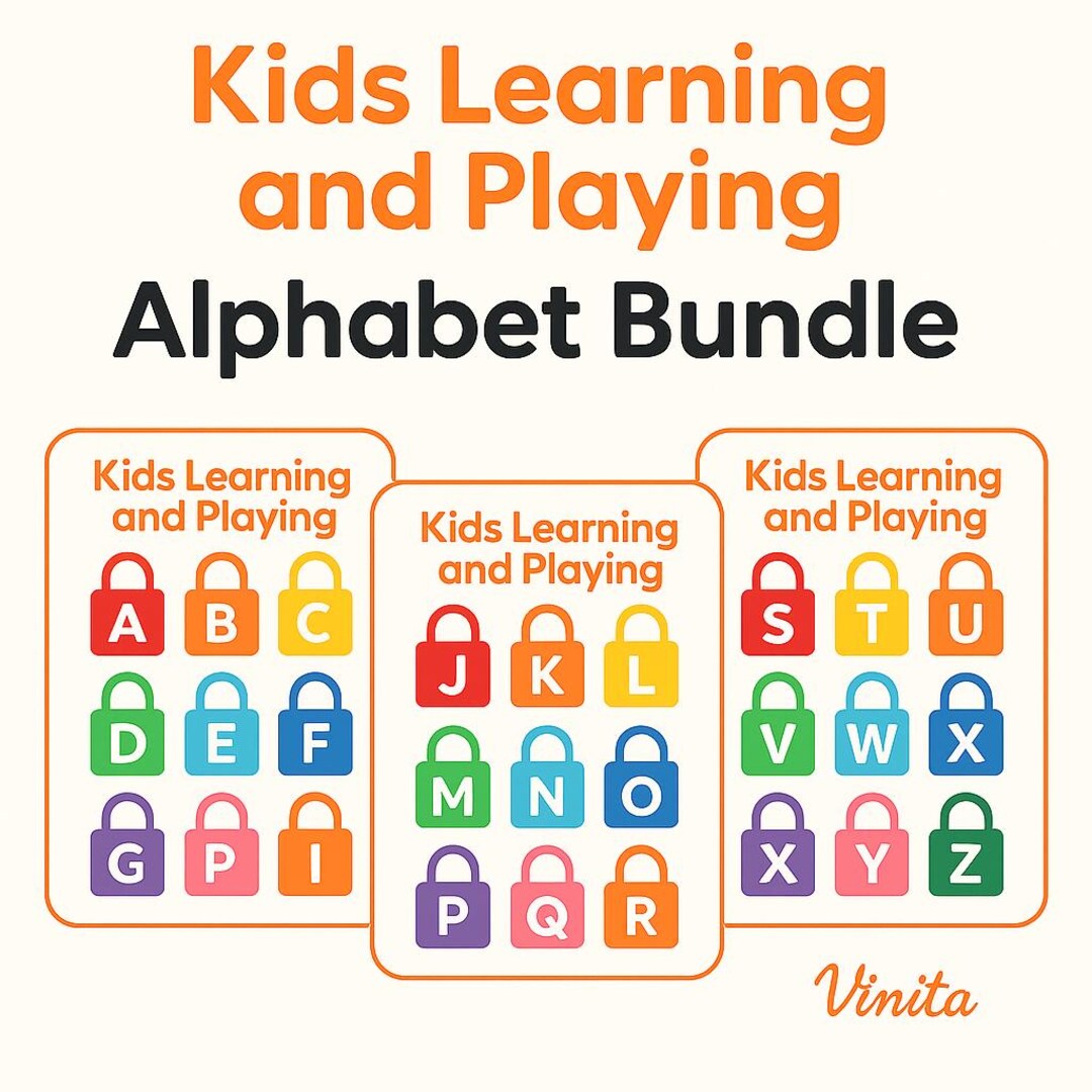 Kids Alphabet Learning Bundle | A–Z Educational Posters | Montessori ...