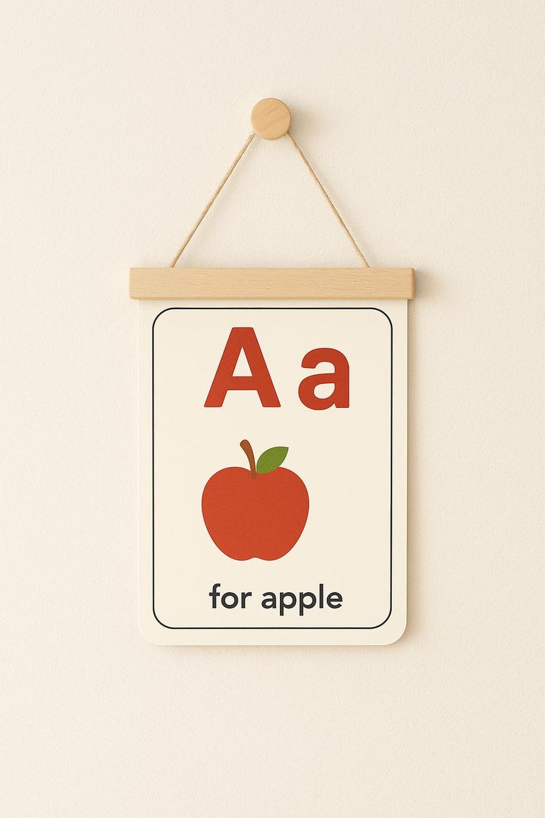 Printable Alphabet Flashcards A–Z | Nursery Wall Art | ABC Learning ...