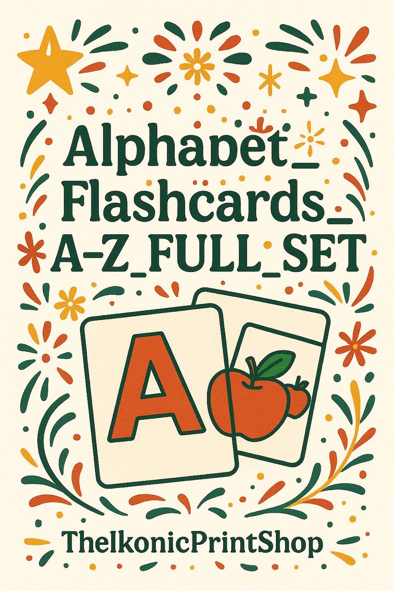 Printable Alphabet Flashcards A–Z | Nursery Wall Art | ABC Learning ...