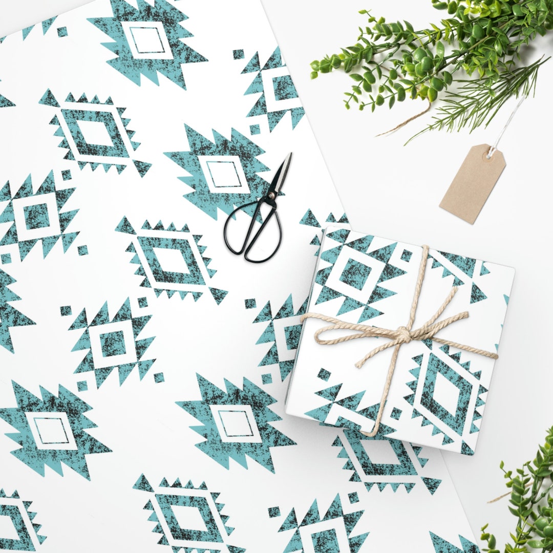 Western Aztec Wrapping Paper for Gift Wrap for Christmas - Etsy