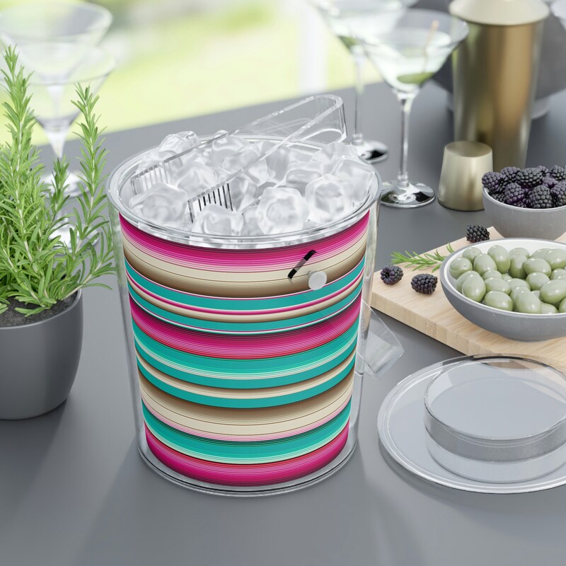 Turquoise Ice Bucket - Etsy