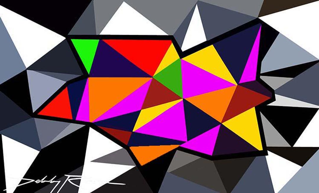 Triangles Abstract Painting, Digital File, 300 Dpi, Jpg File - Etsy