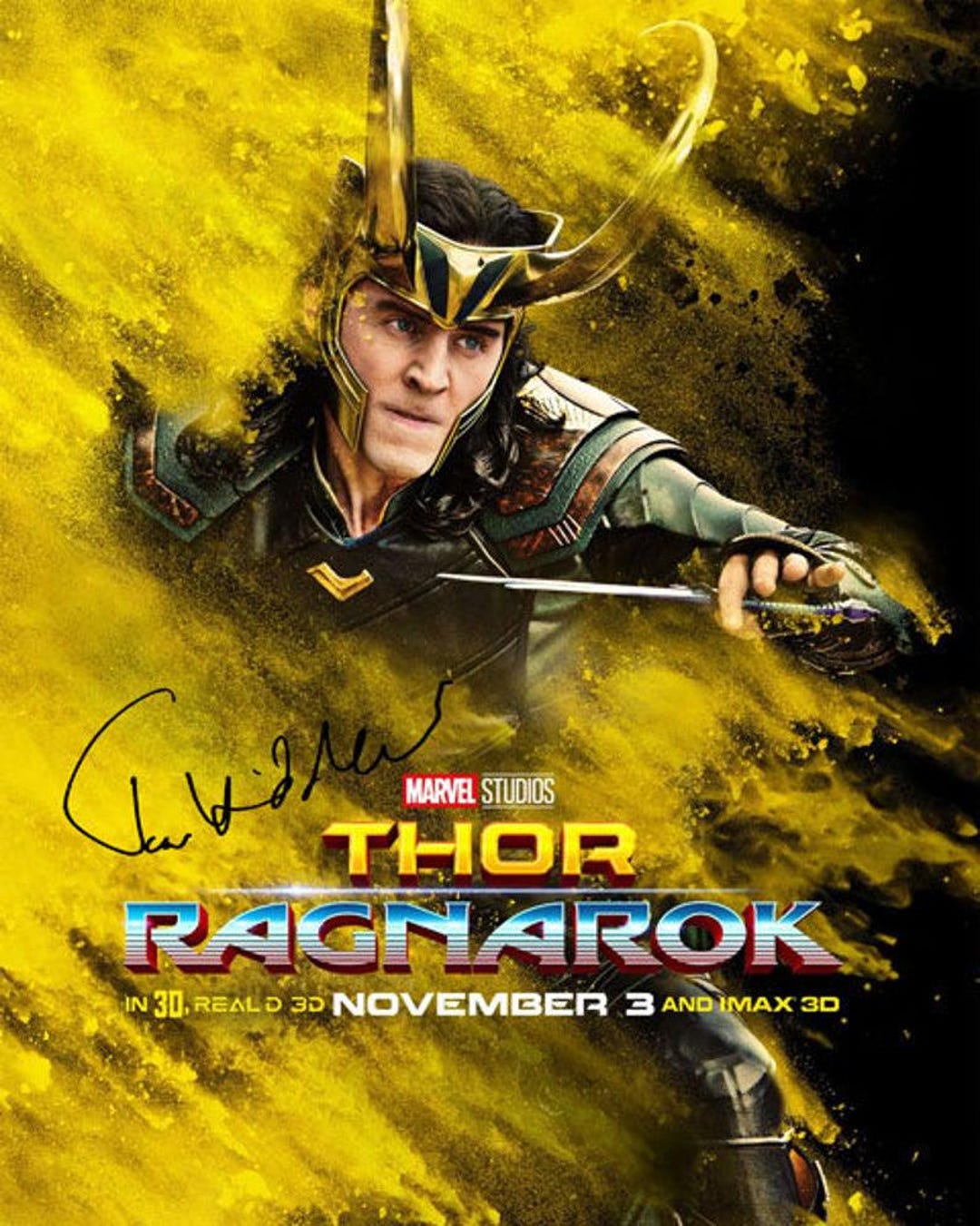 Loki God of Mischief Poster, Thor Ragnarok Movie Wall Art, Tom ...