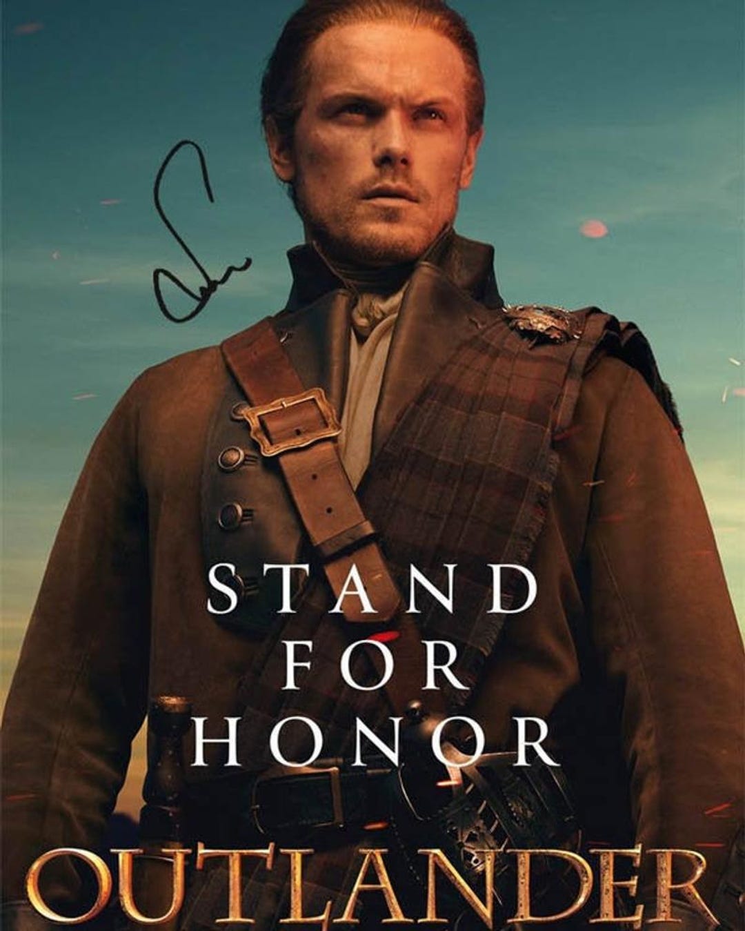 Outlander Jamie Fraser 'stand for Honor' Quote Print, Sam Heughan ...