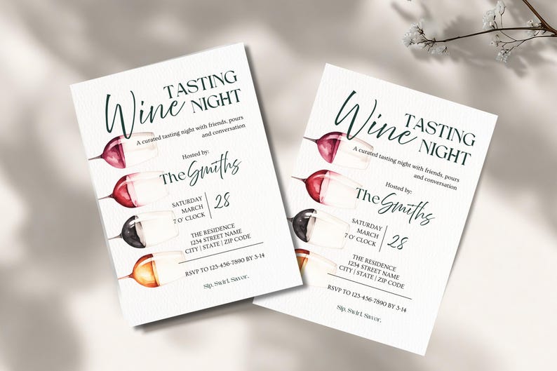 Girls Night | Wine Tasting Invite | Girls Night | Dinner Party ...