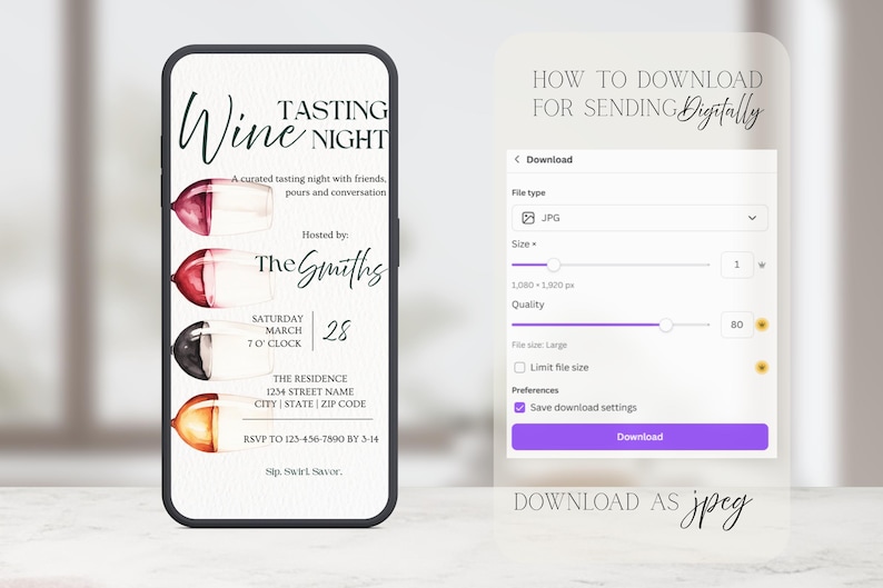 Girls Night | Wine Tasting Invite | Girls Night | Dinner Party ...