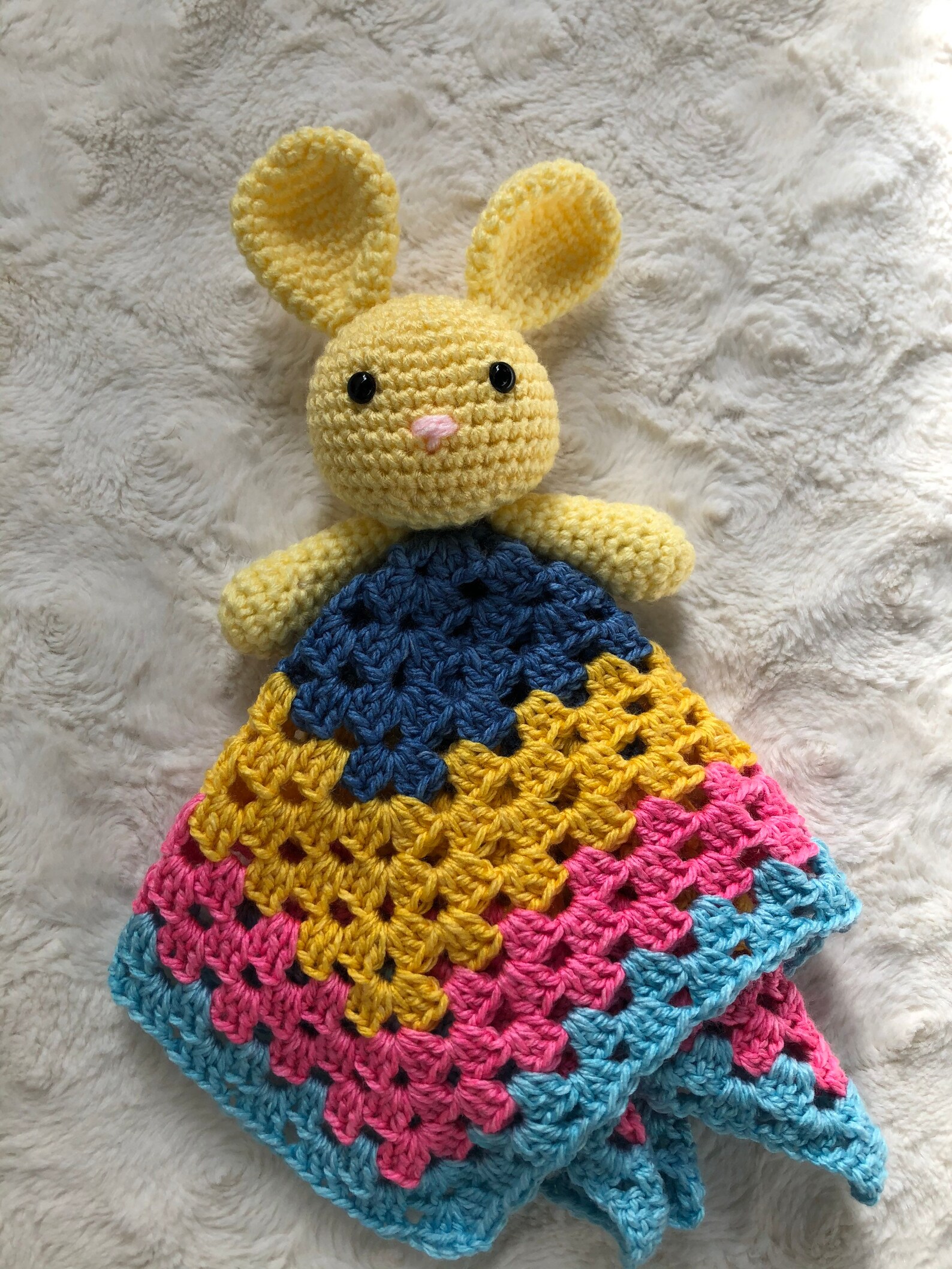 Bunny Lovey Blanket Pattern Lovey Crochet Pattern Bunny - Etsy