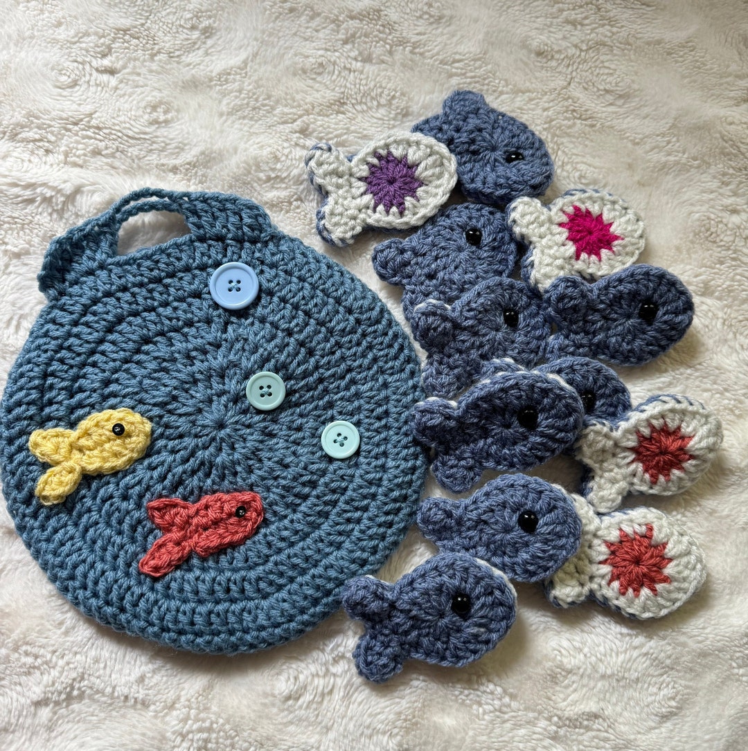 Crochet Fish Memory Game Pattern, PDF Game Pattern, Crochet Memory Game ...