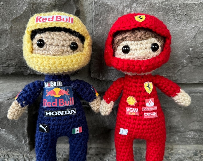 Lewis Hamilton Mercedes F1 Formula 1 Racing Driver Crochet Plushie Doll ...