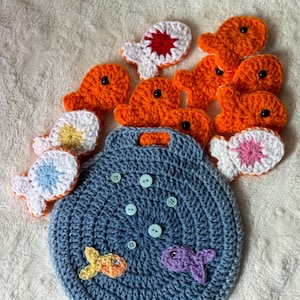 Crochet Fish Memory Game Pattern, PDF Game Pattern, Crochet Memory Game ...