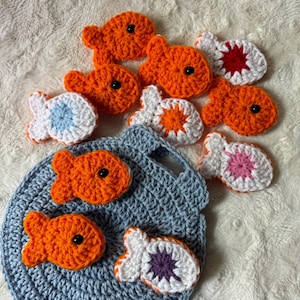 Crochet Fish Memory Game Pattern, PDF Game Pattern, Crochet Memory Game ...