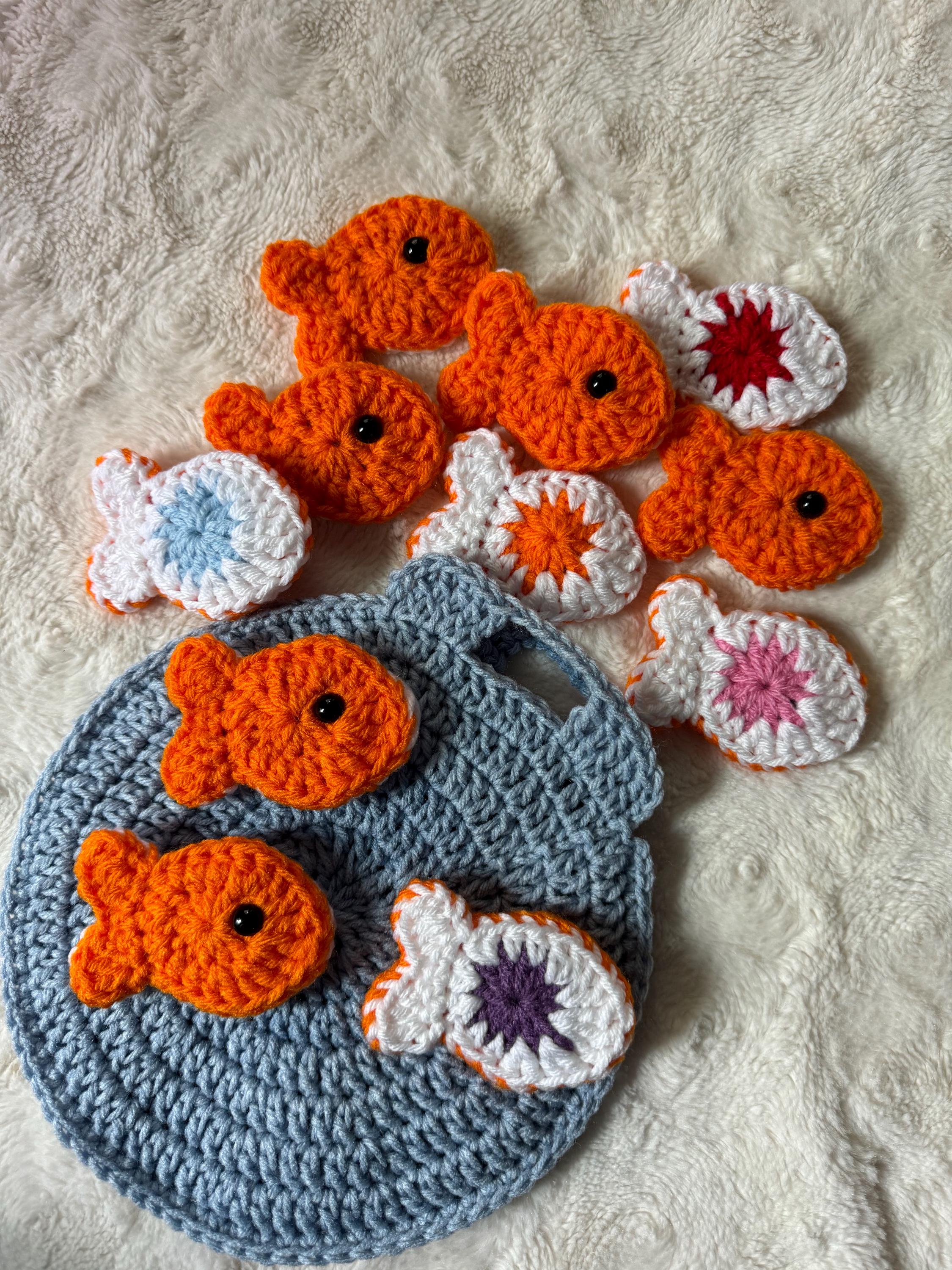 Crochet Fish Memory Game Pattern, PDF Game Pattern, Crochet Memory Game ...