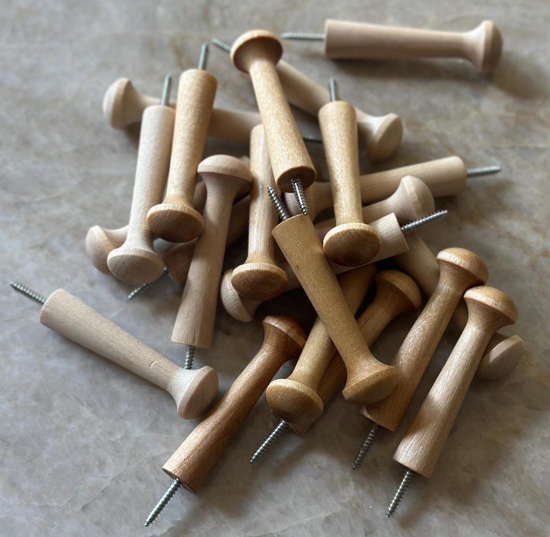 Wooden SHAKER PEGS - Set Price - Solid Birch Shaker Peg With Hanger ...