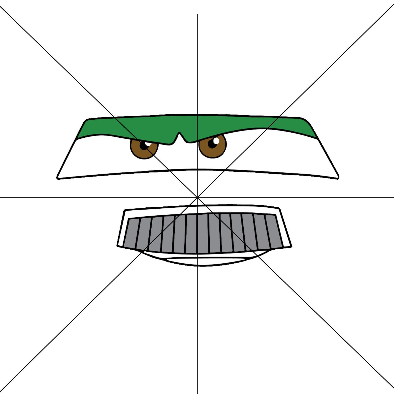 Chick Hicks Face SVG Png Dxf Eps Clipart Logo, Cars SVG Cartoon Clipart ...