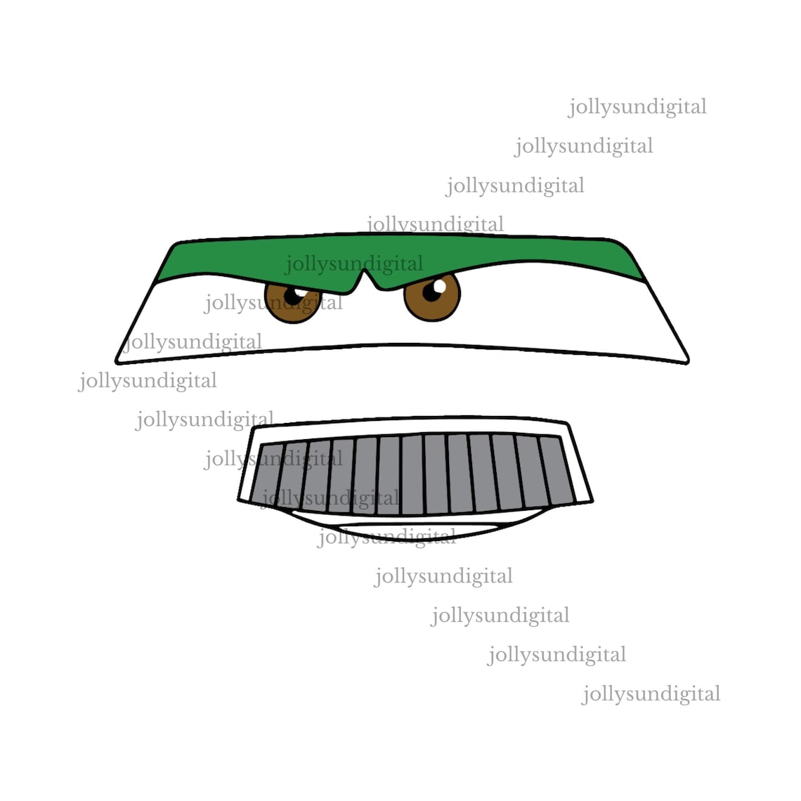 Chick Hicks Face SVG Png Dxf Eps Clipart Logo, Cars SVG Cartoon Clipart ...