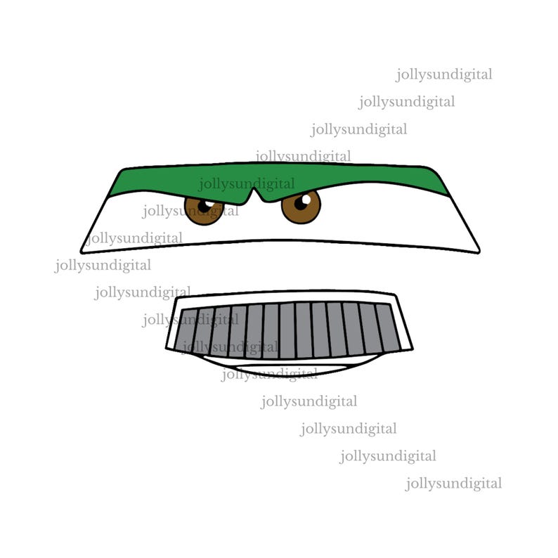 Chick Hicks Face SVG Png Dxf Eps Clipart Logo, Cars SVG Cartoon Clipart ...