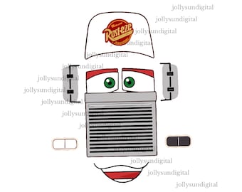 Mack Cars Face SVG Png Dxf Eps Clipart Logo, Cars Mack Truck SVG ...