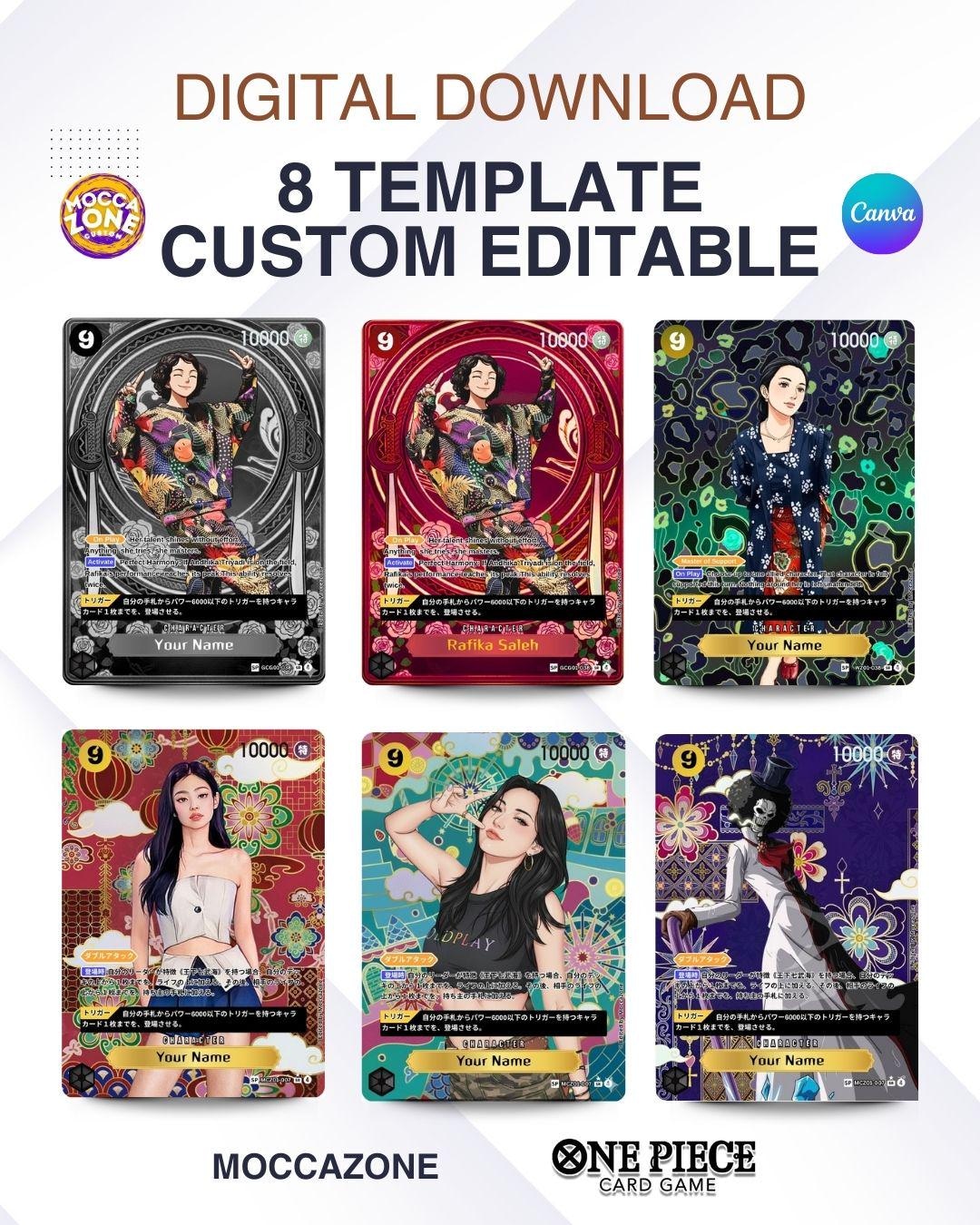 One Piece TCG Custom Card Template - Canva Editable (digital Download ...