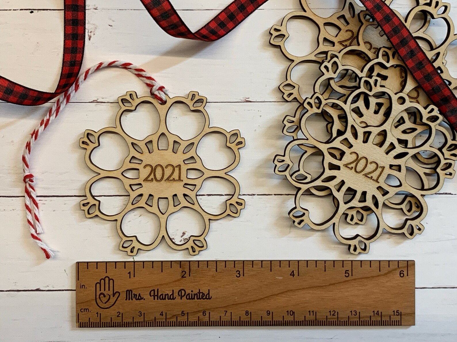 Laser Cut File Apple Snowflake Ornament Teacher Gift | Etsy