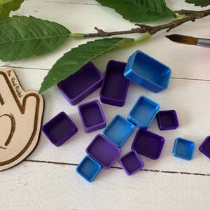 Sampler Variety Pack - PLA Bioplastic 3D Printed Watercolor Pans - Full ...