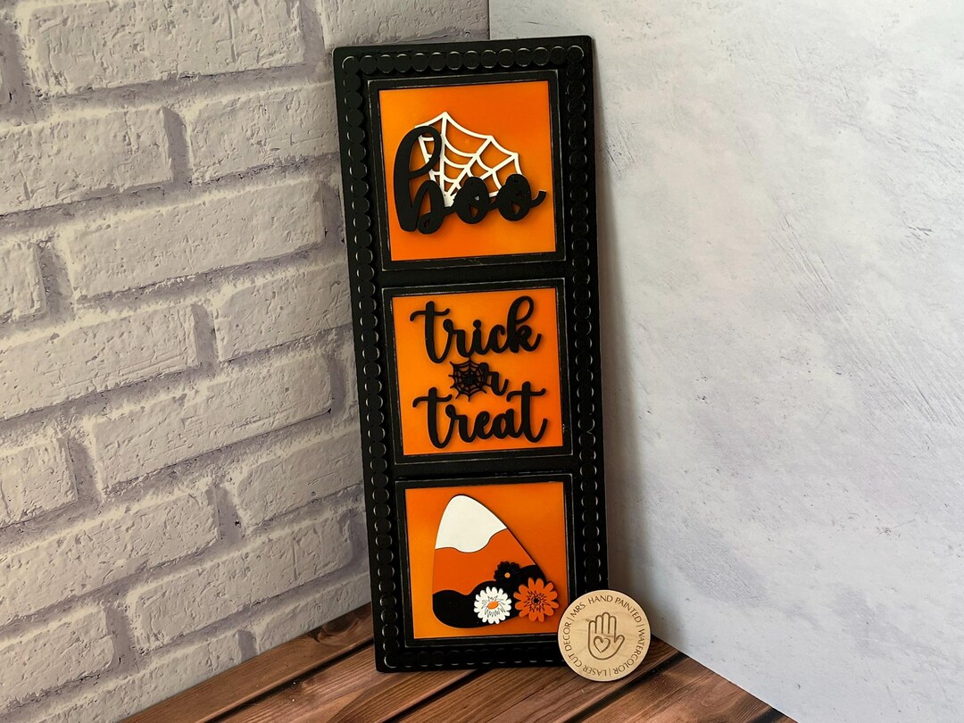 Halloween Webs Leaning Ladder Interchangeable Signs - Etsy