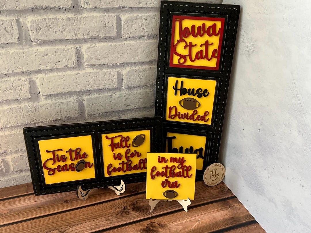Iowa State and Iowa Football Leaning Ladder Interchangeable Signs - Etsy