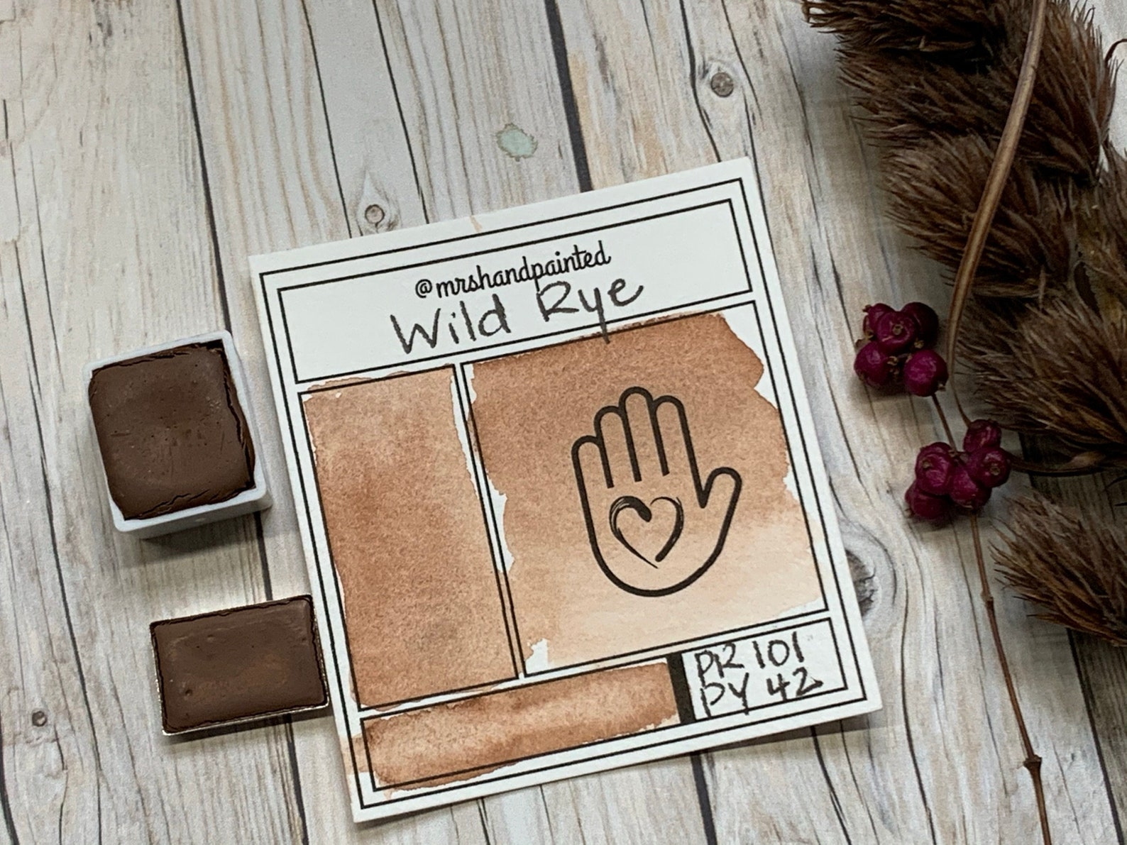 Handmade Watercolor Paints - WILD RYE - Artisan Paint Palette, Half ...