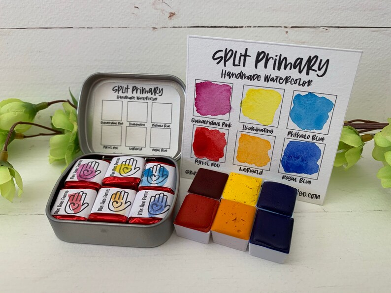 Handmade Watercolor Paints SPLIT PRIMARY Artisan Paint | Etsy